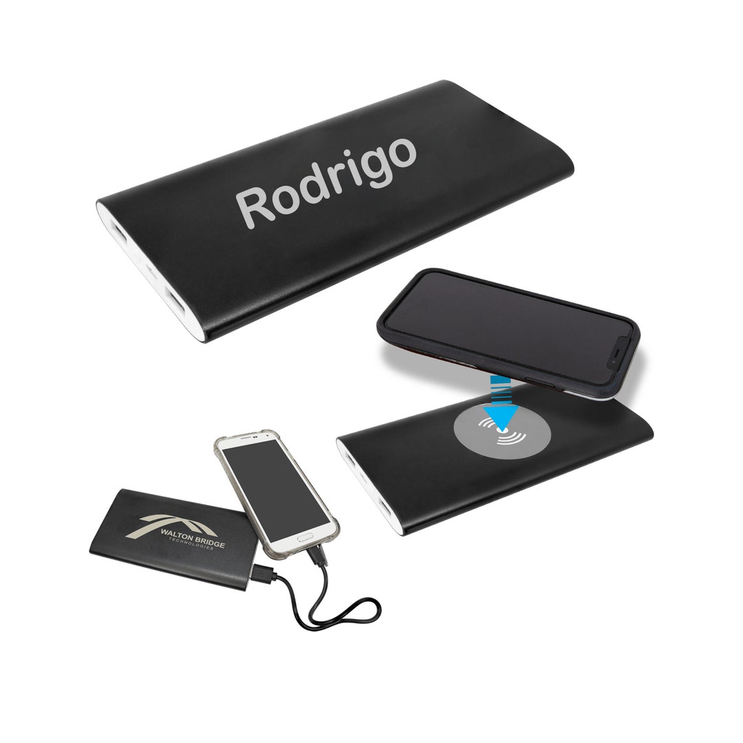 Personalized Cell Phone Charging Bank, Custom Wireless or Cord Charging ...