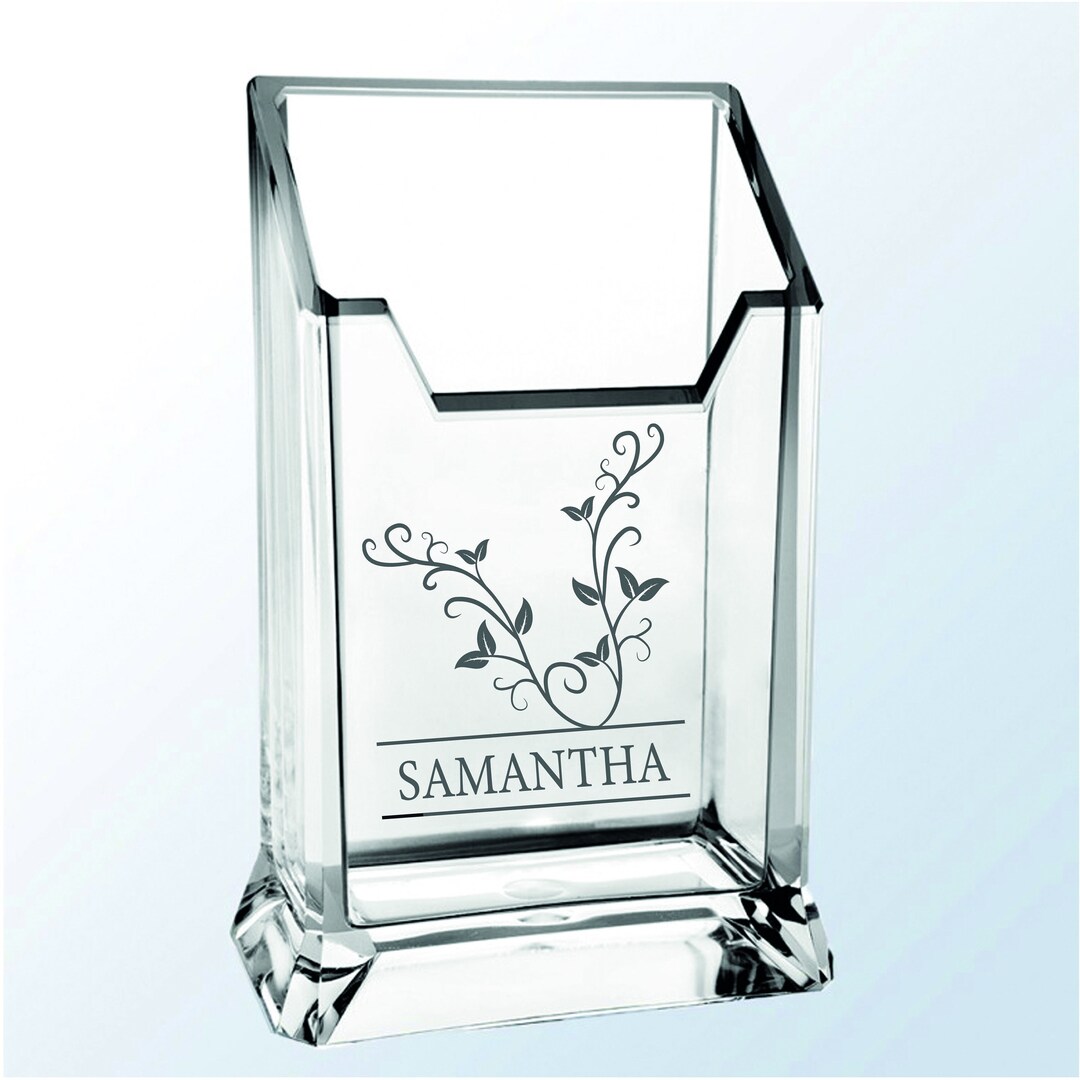 Custom Makeup Brush Holder, Pen & Pencil Holder, Engraved Office ...