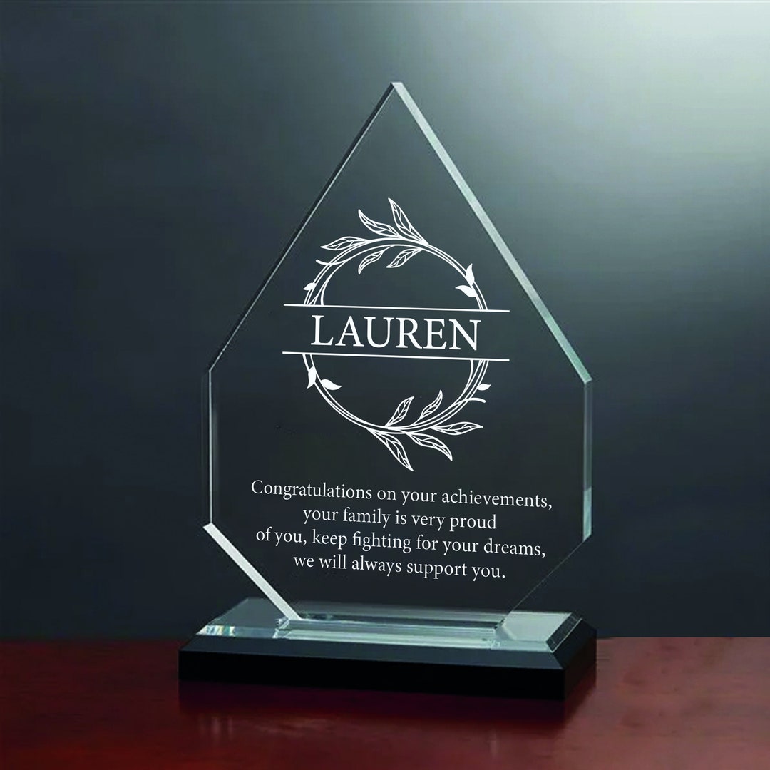 Personalized Award Keepsake Block, Employee, Retirement, Manager, Staff ...