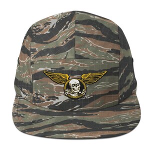 Skateboarding Five Panel Hat, Bone Ripper Graphic, Adjustable Snapback ...