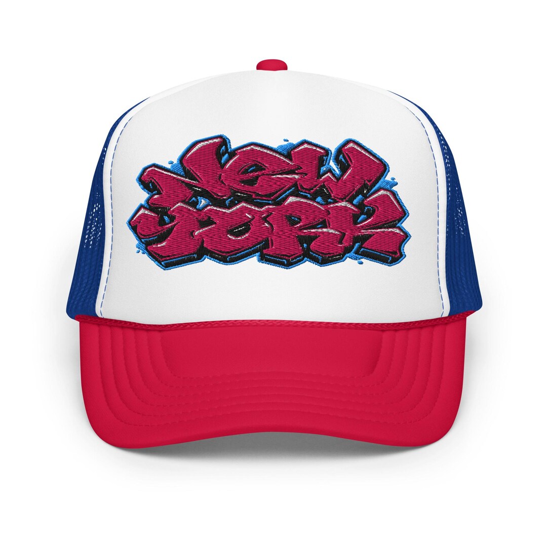 New York Graffiti Trucker Hat, Urban Style Cap, Street Fashion Hat, Hip ...