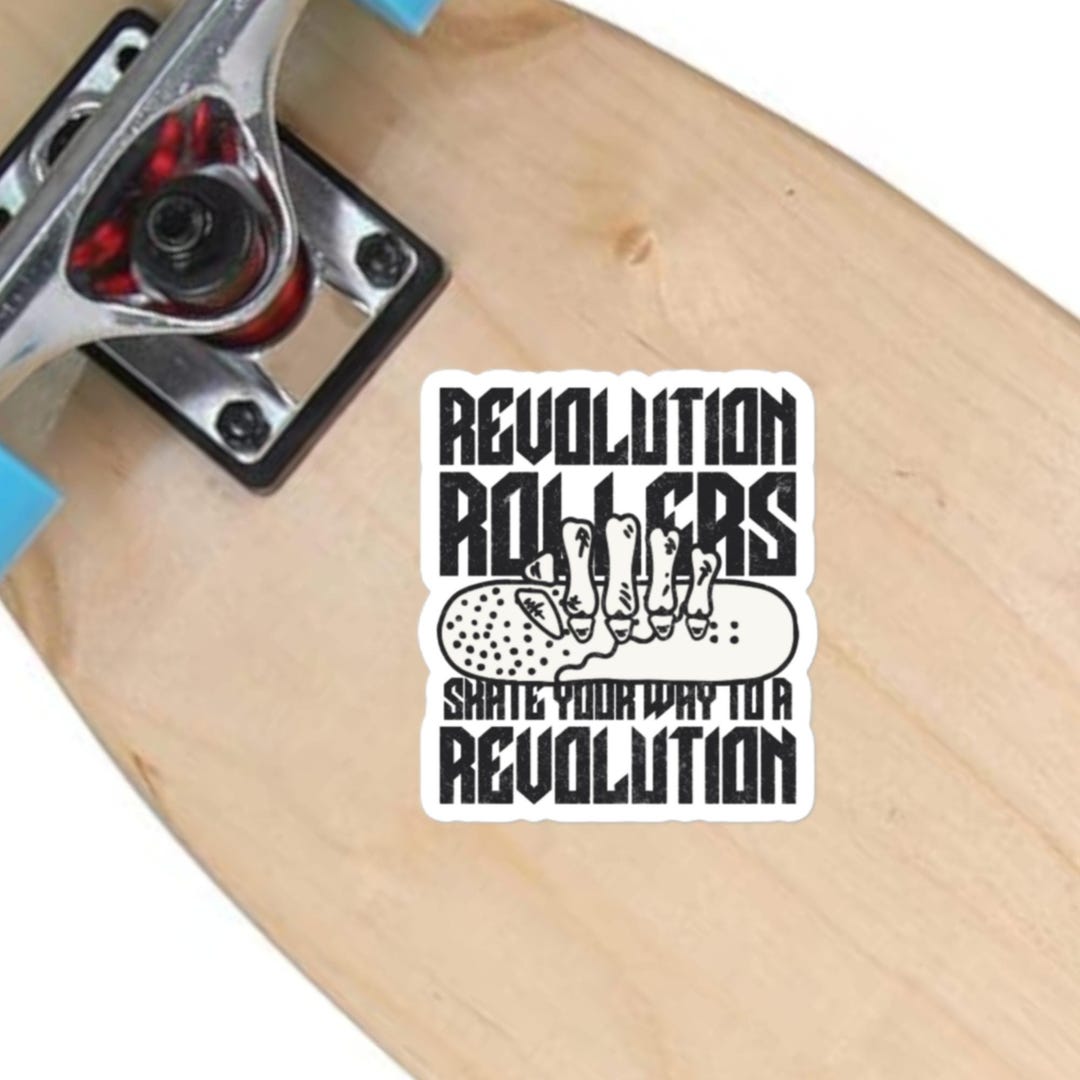 Revolution Roller Sticker, Vinyl Decal, Roller Skating Sticker, Skater ...