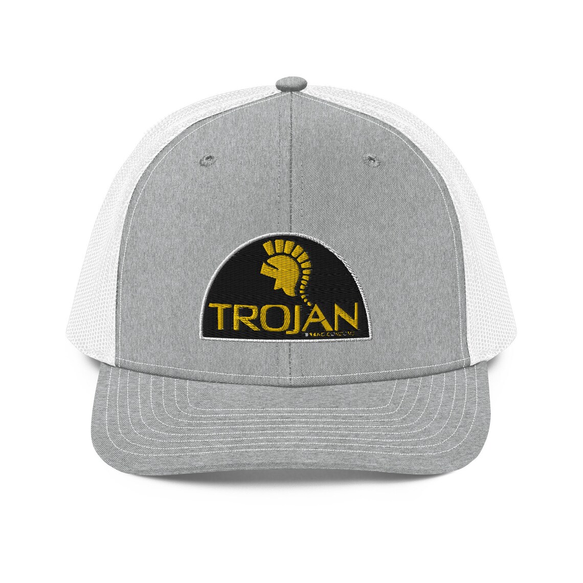 Trojan Logo Embroidered Trucker Hat, Mesh Snapback Cap, Retro Style ...