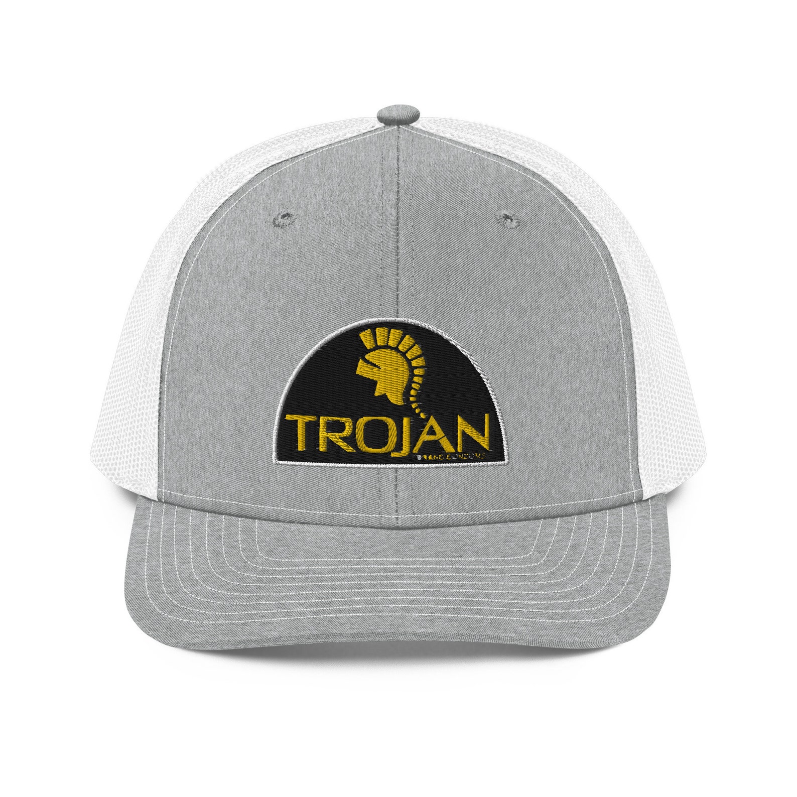 Trojan Logo Embroidered Trucker Hat, Mesh Snapback Cap, Retro Style ...