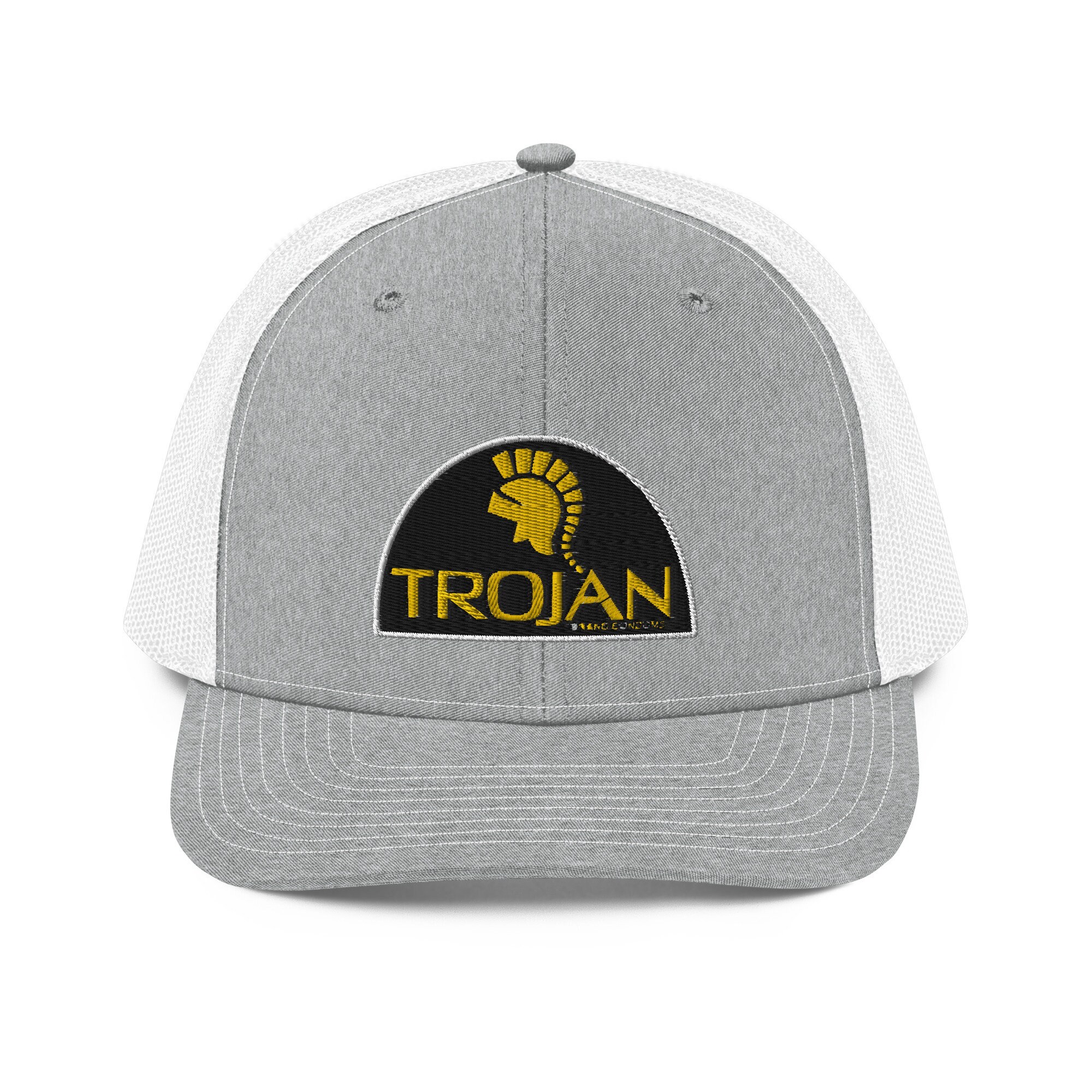 Trojan Logo Embroidered Trucker Hat, Mesh Snapback Cap, Retro Style ...