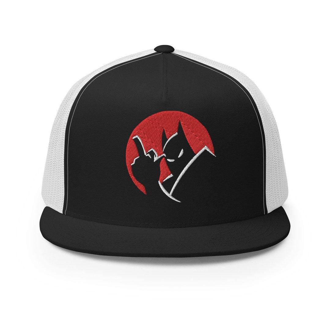 Batman Logo Embroidered Trucker Hat, Superhero Baseball Cap, Adjustable ...