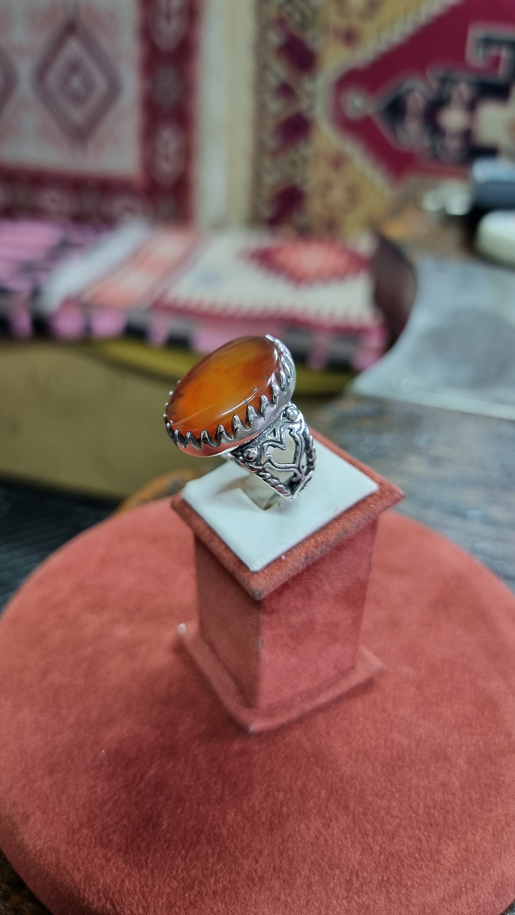 Akeek Stone Handmade Special Natural Stone Silver Men Ring - Etsy