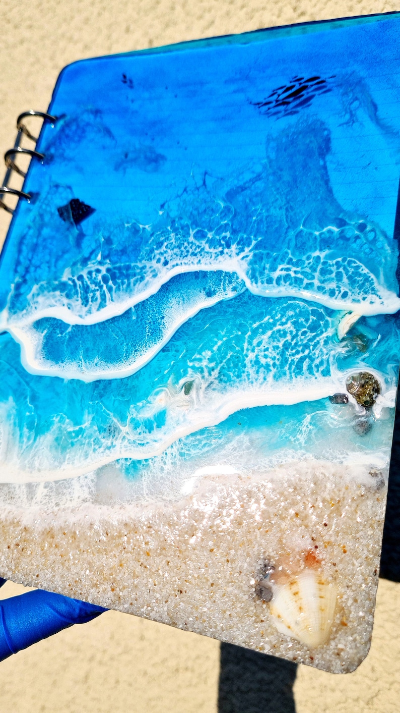 Personalised Refillable Resin Notebook,beach Decor,custom Made Resin ...