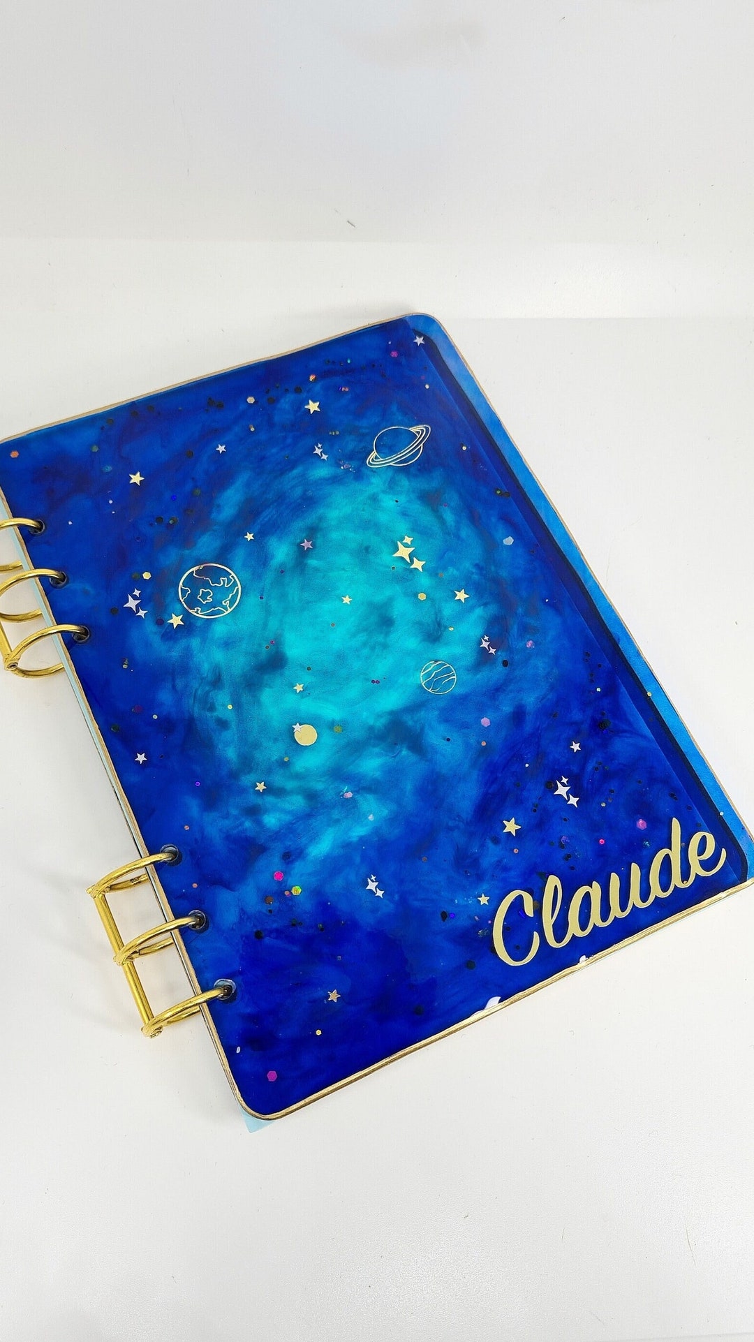 Galaxy Notebook Planets Personalised A5/a6/a7,refillable Notebook,resin ...