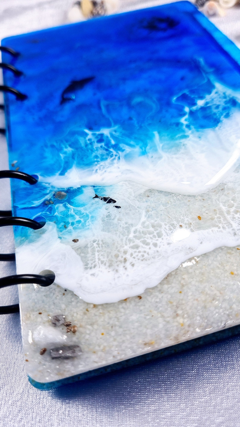 Personalised Refillable Resin Notebook,beach Decor,custom Made Resin ...