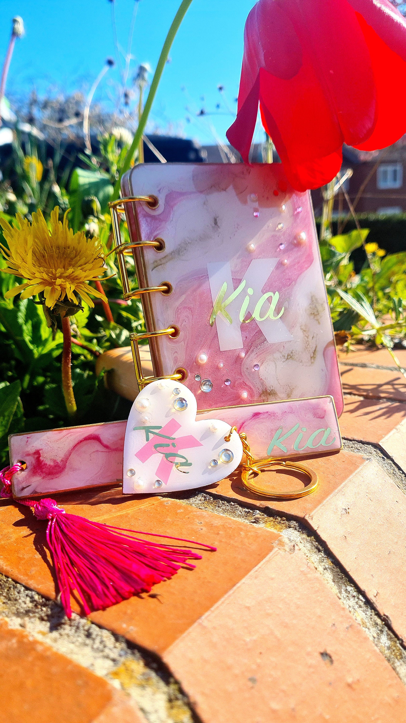 Personalised A5 A6 A7 Resin Stationary Set With Refillable Notebook ...