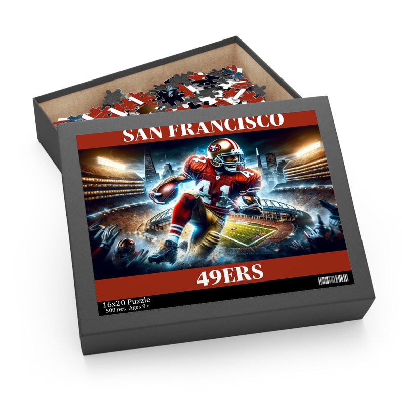 San Francisco 49ers Jigsaw Puzzle for Fans, 500-piece NFL Team Logo ...