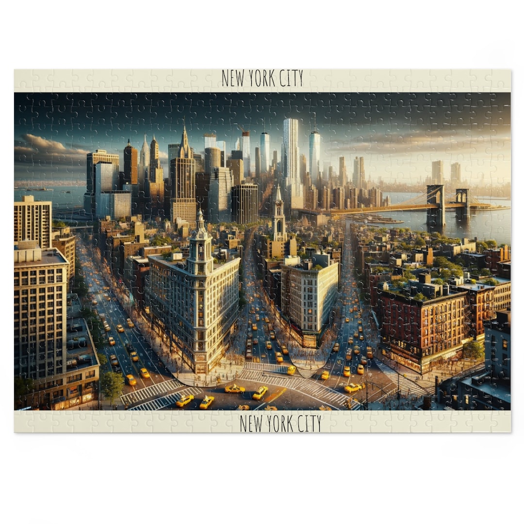 New York City Panorama Jigsaw Puzzle 500-1000 Pieces Intricate Urban Landscape With Iconic ...