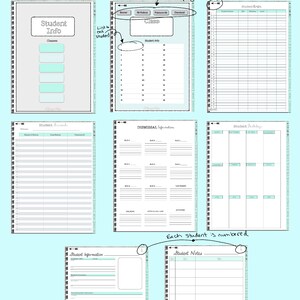 UNDATED ULTIMATE Digital Teacher Planner {mint Leather} - Etsy