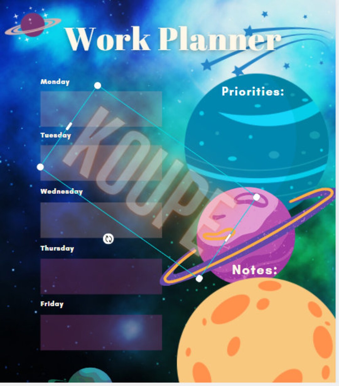 Galaxy Work Planner 10 páginas diferentes (descarga digital) - Etsy España