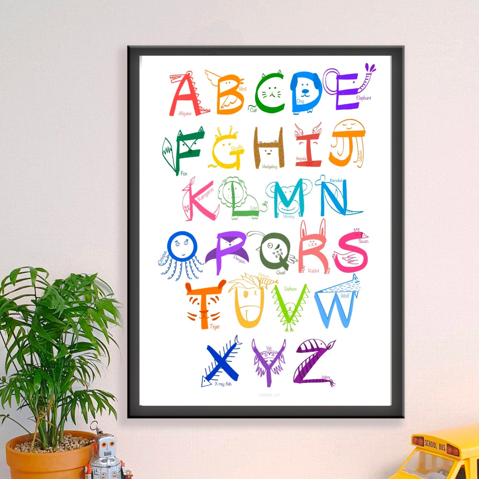 Alphabet Poster Alphabet Animal Poster Digital Prints | Etsy