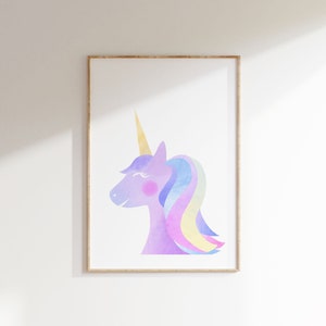 Set of 6 Pastel Wall Art for Kids, Girl Nursery Decor, Princess Bedroom ...