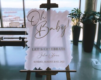 Oh Baby Acrylic Baby Shower Sign - Etsy