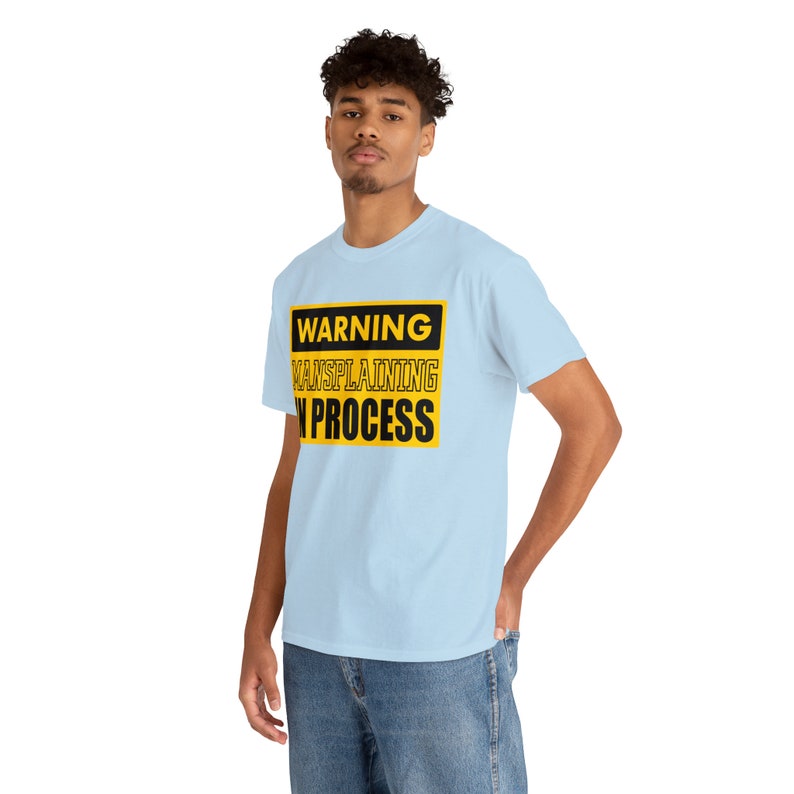 Warning Mansplaining in Process T-shirt Stop Mansplaining - Etsy