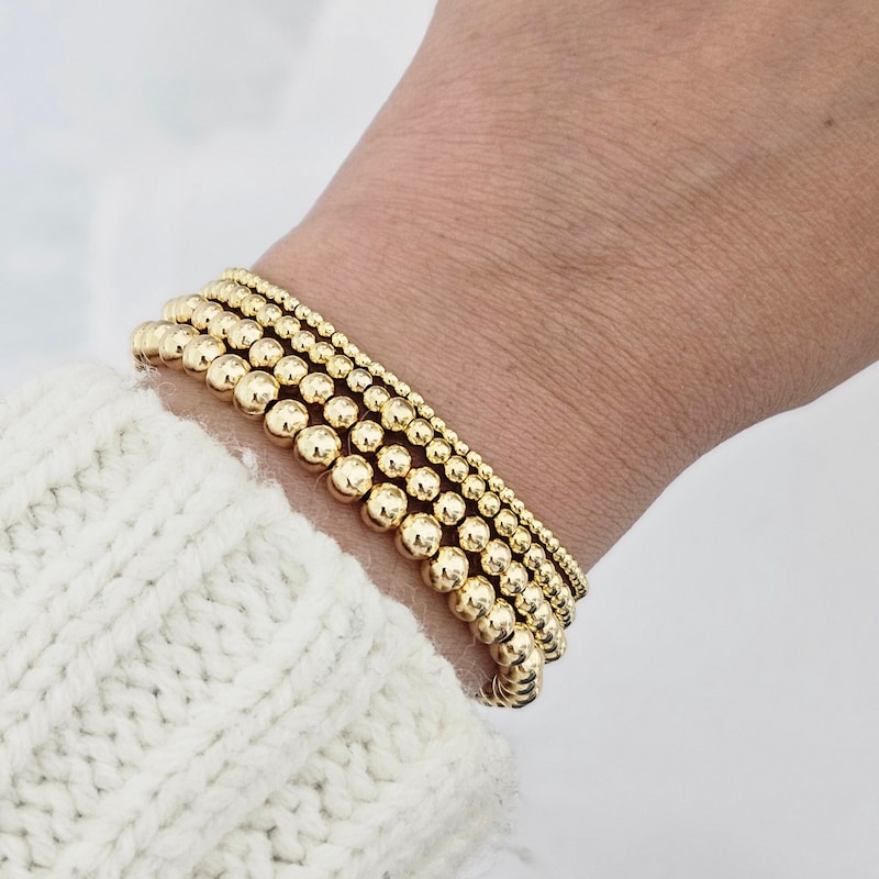 Gold Bead Bracelet - Etsy