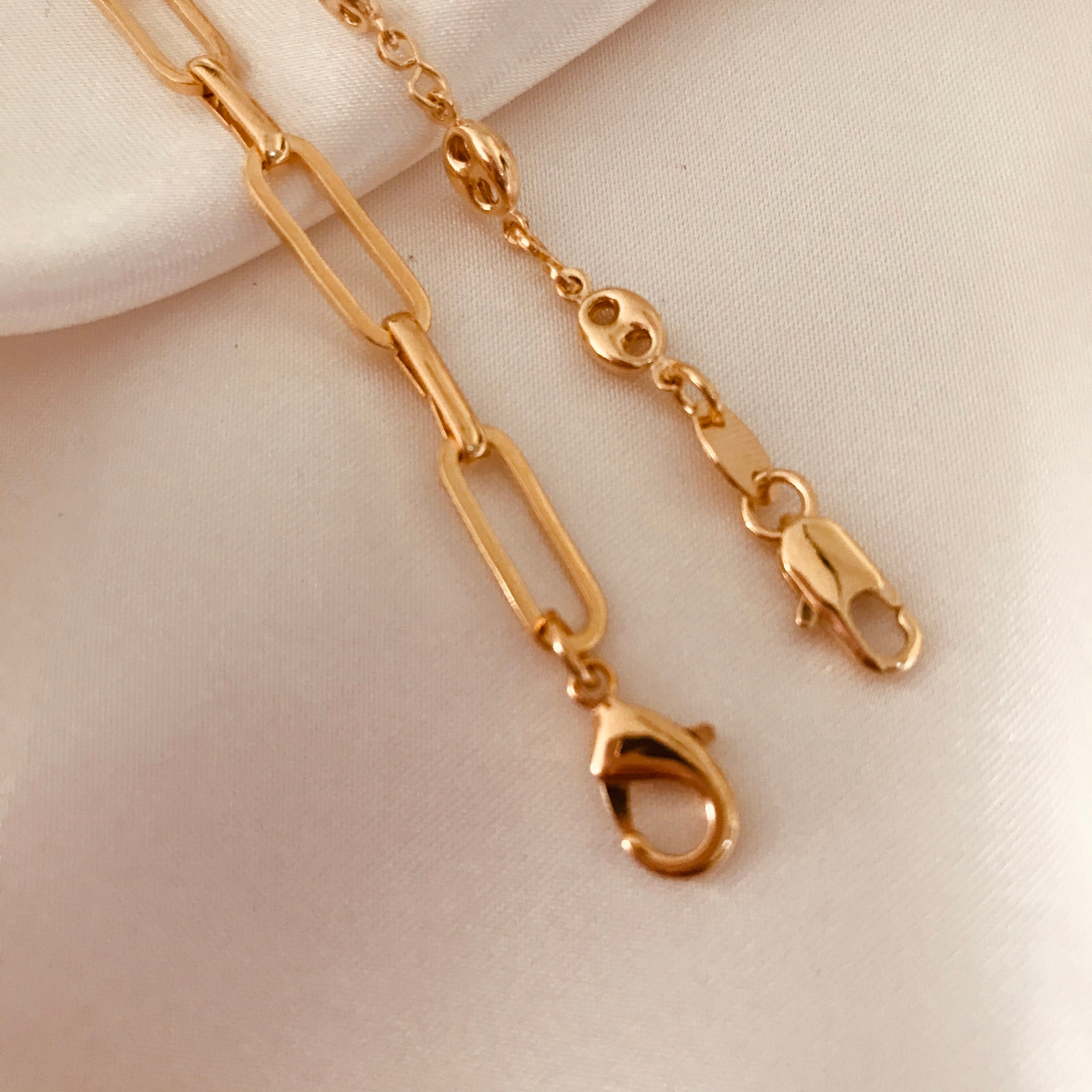 Chunky Paper Clip Bracelet /18K Gold Filled Chain Paperclip - Etsy