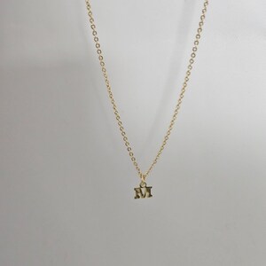 Gold Initial Necklace: Dainty Kids Custom Necklace, Baptism Gift - Etsy