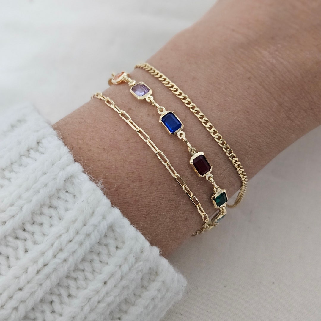 3 Piece 18K Gold Filled Stack Bracelet Set Layering Bracelet Gold ...