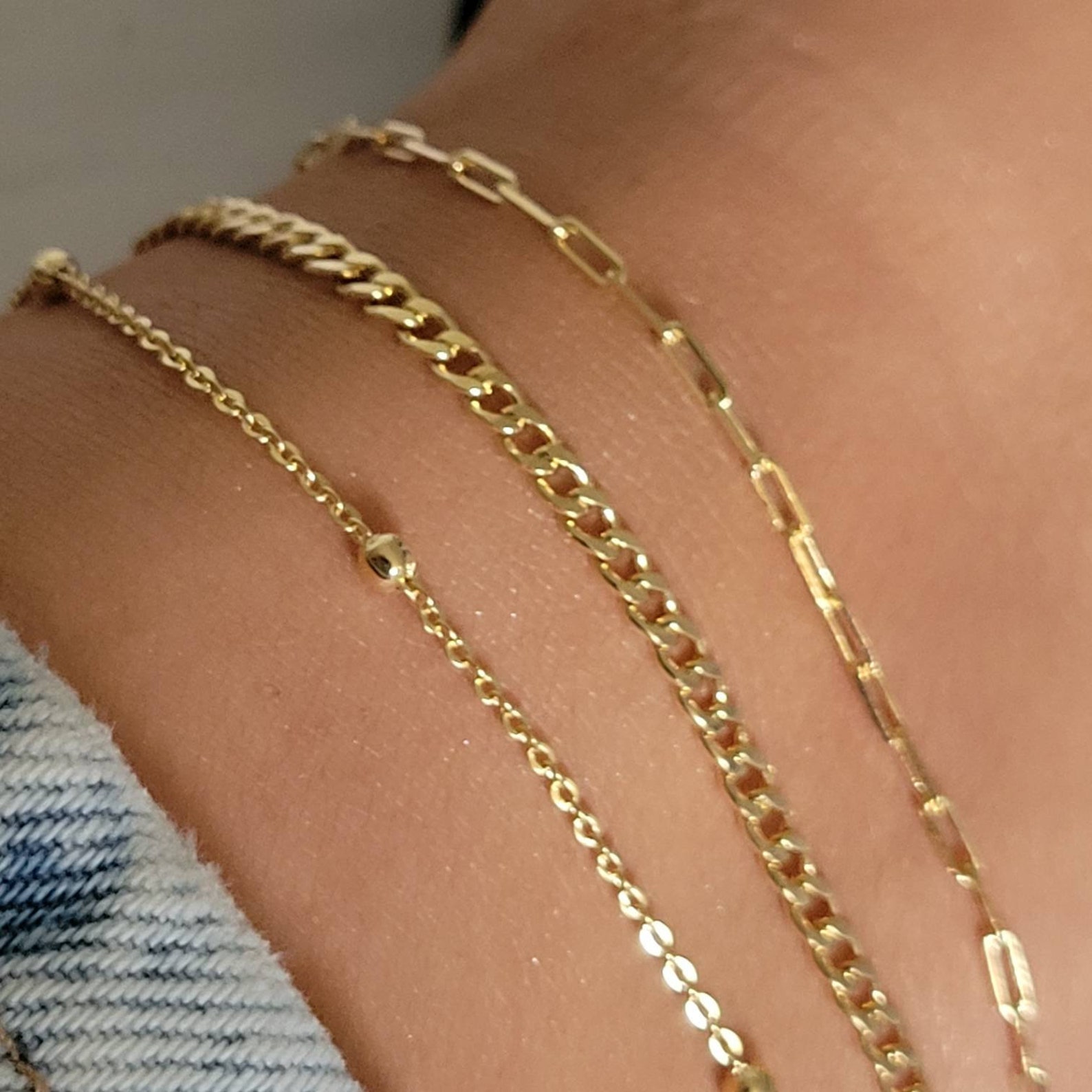 Dainty Anklet for Woman Gold Ankle Chain Gold Beaded Anklet - Etsy