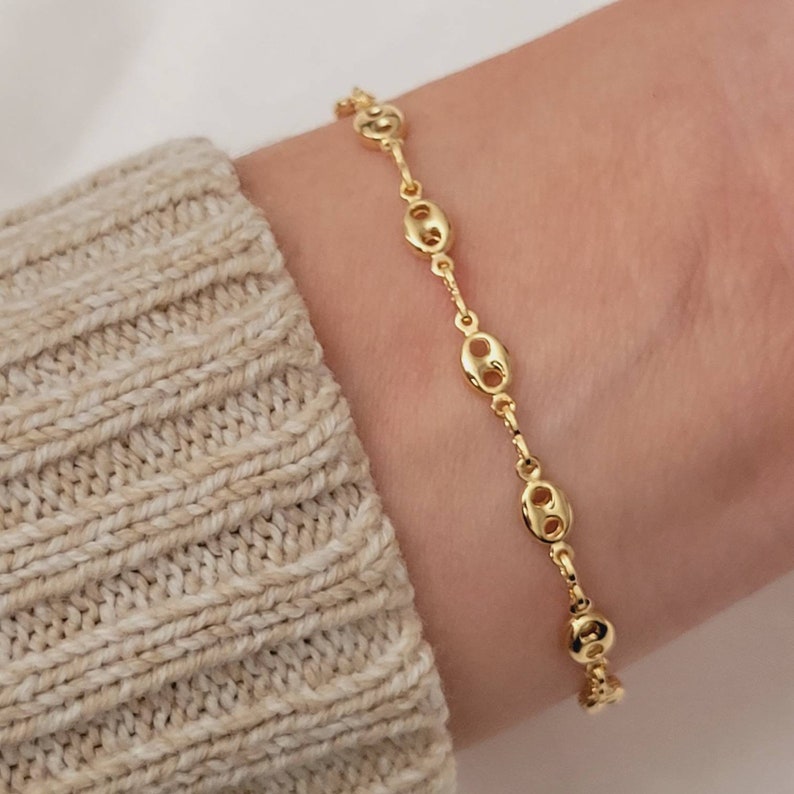 Layered Gold Bracelet Dainty Simple Bracelet 18k Gold Filled - Etsy