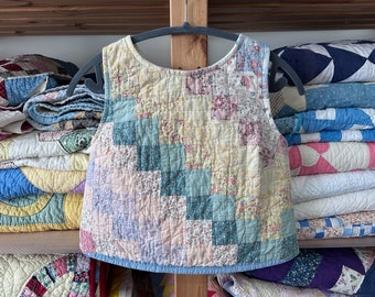 Vintage Quilt Clothes Quilt Shirt Tank Top Crossback Tank Upcycled ...