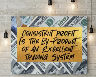 Stock Market Decor Day Trading Canvas Probability | Etsy