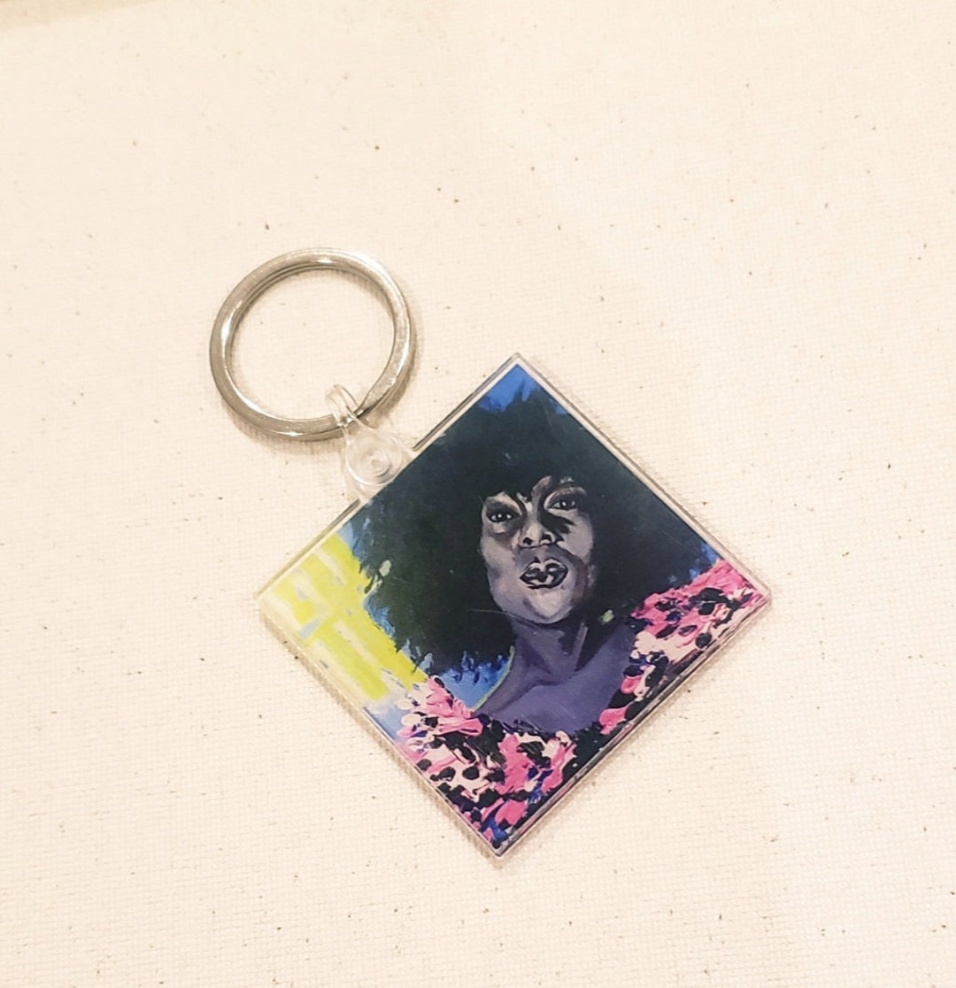 Afro Art Keychain - Etsy