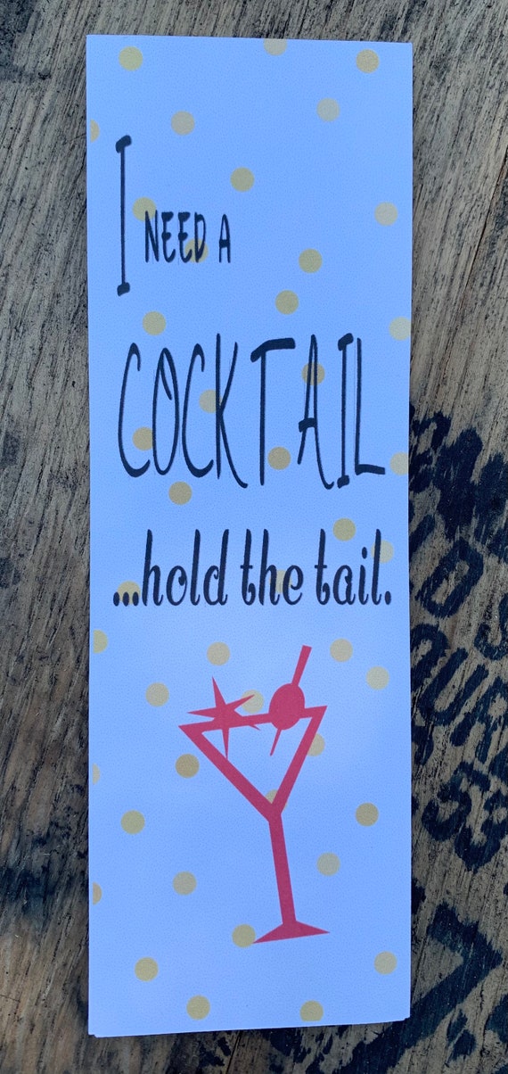 Cocktail bookmark. Dirty. Funny. Sarcastic. Bookmark. | Etsy