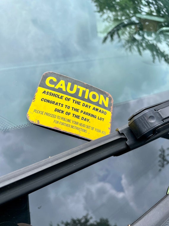 Caution Parking Sticker Congrats to Parking Lot Bad Driver. | Etsy
