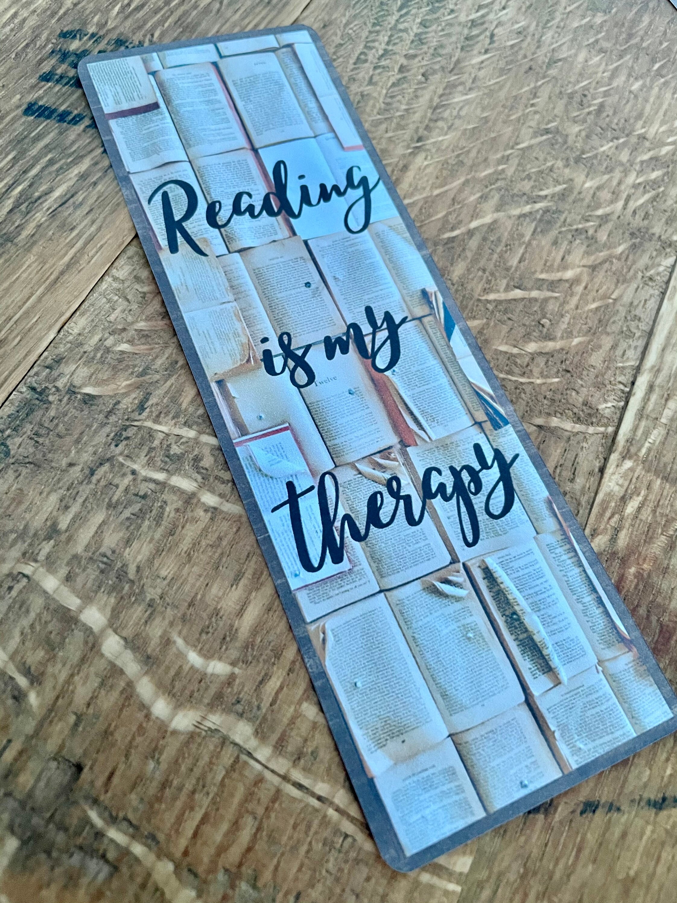 Reading is My Therapy Bookmark - Etsy UK