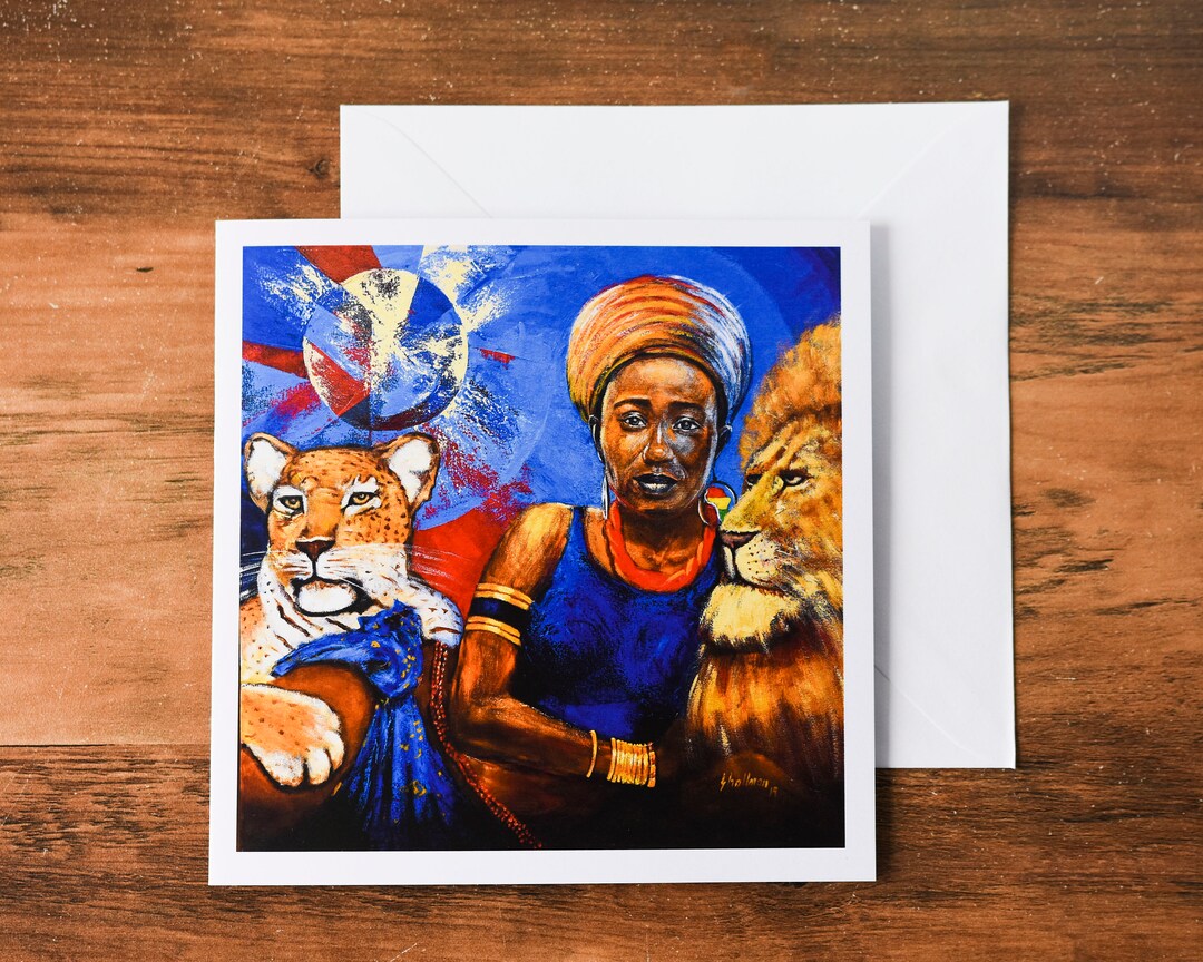 African Queen Greeting Card, African American Card, Black Cultural Card ...