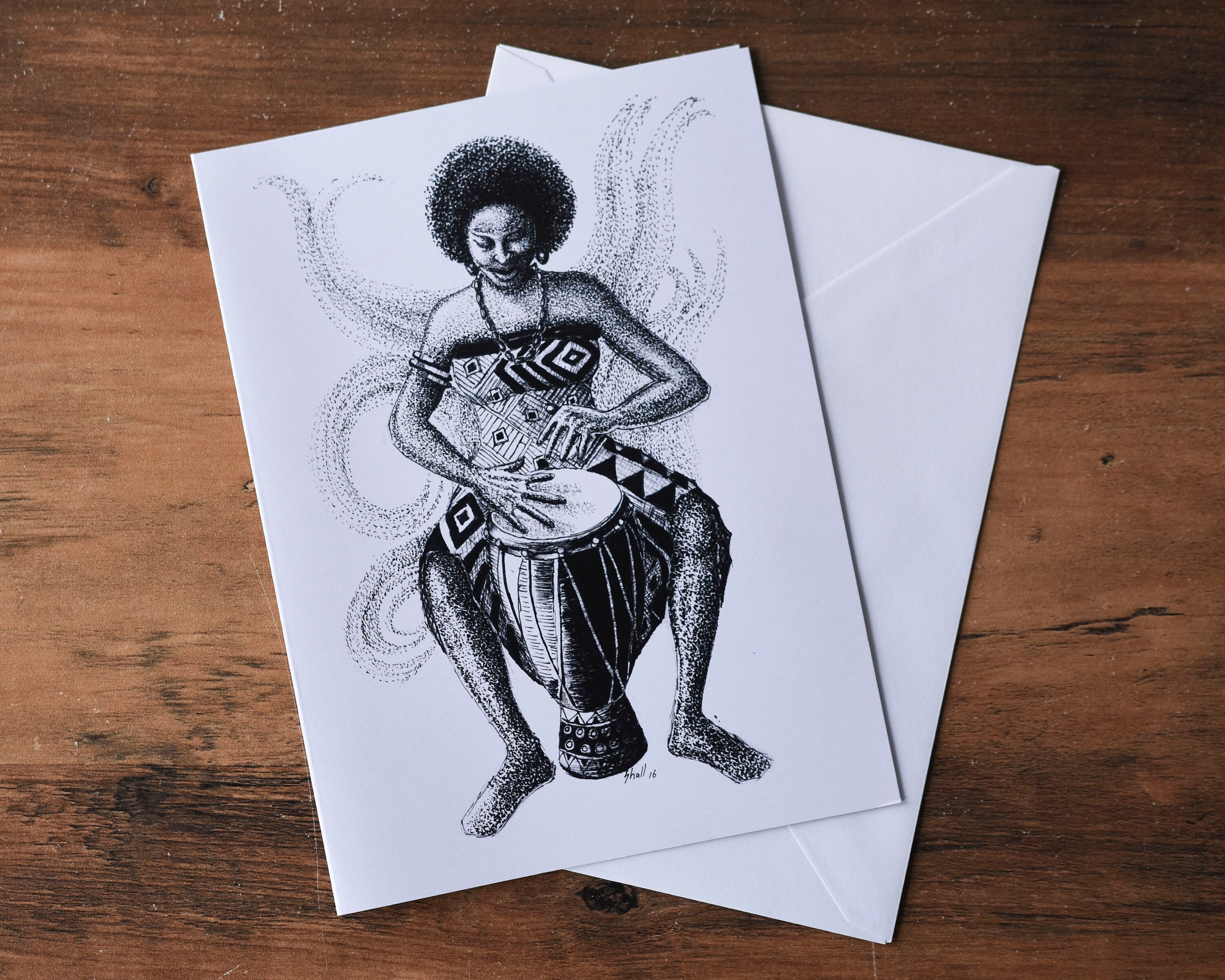 African American Card, Black Cultural Card, Afro American Woman ...