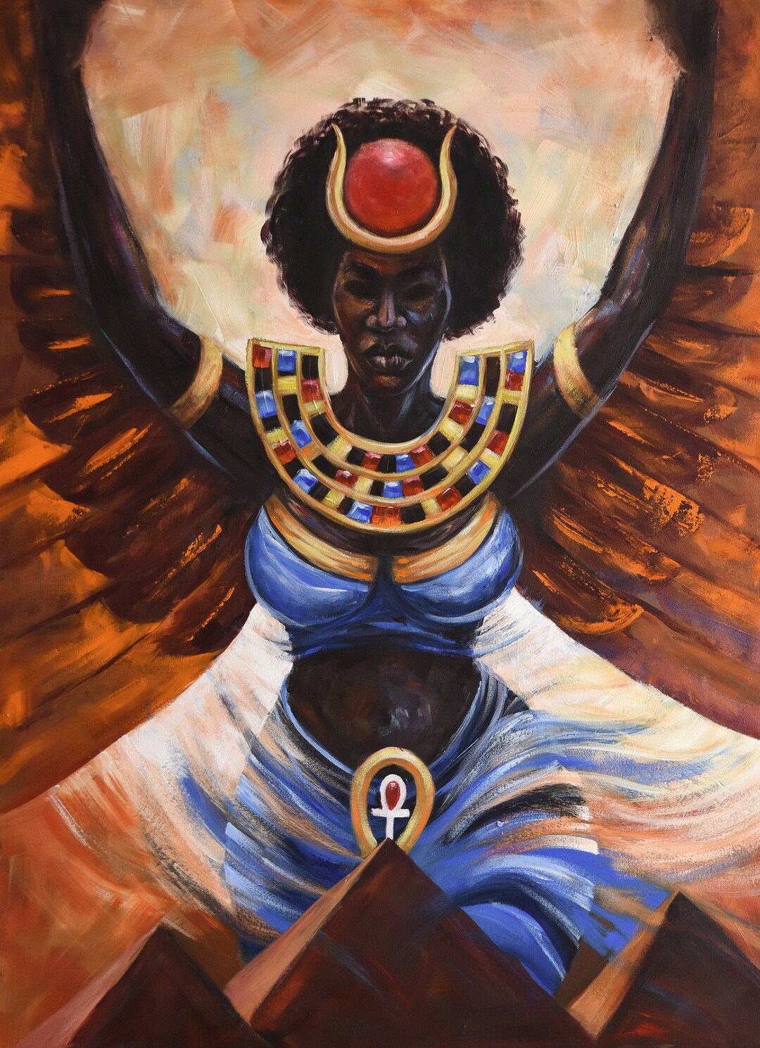 Ma'at Goddess Art, Egyptian Goddess Art, African American Painting ...