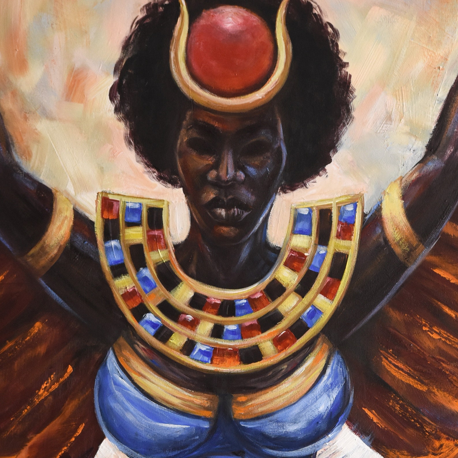 Ma'at Goddess Art, Egyptian Goddess Art, African American Painting ...