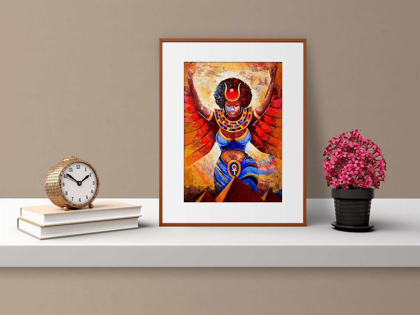 Maat Painting Print, Egyptian Goddess, African American Art Print ...