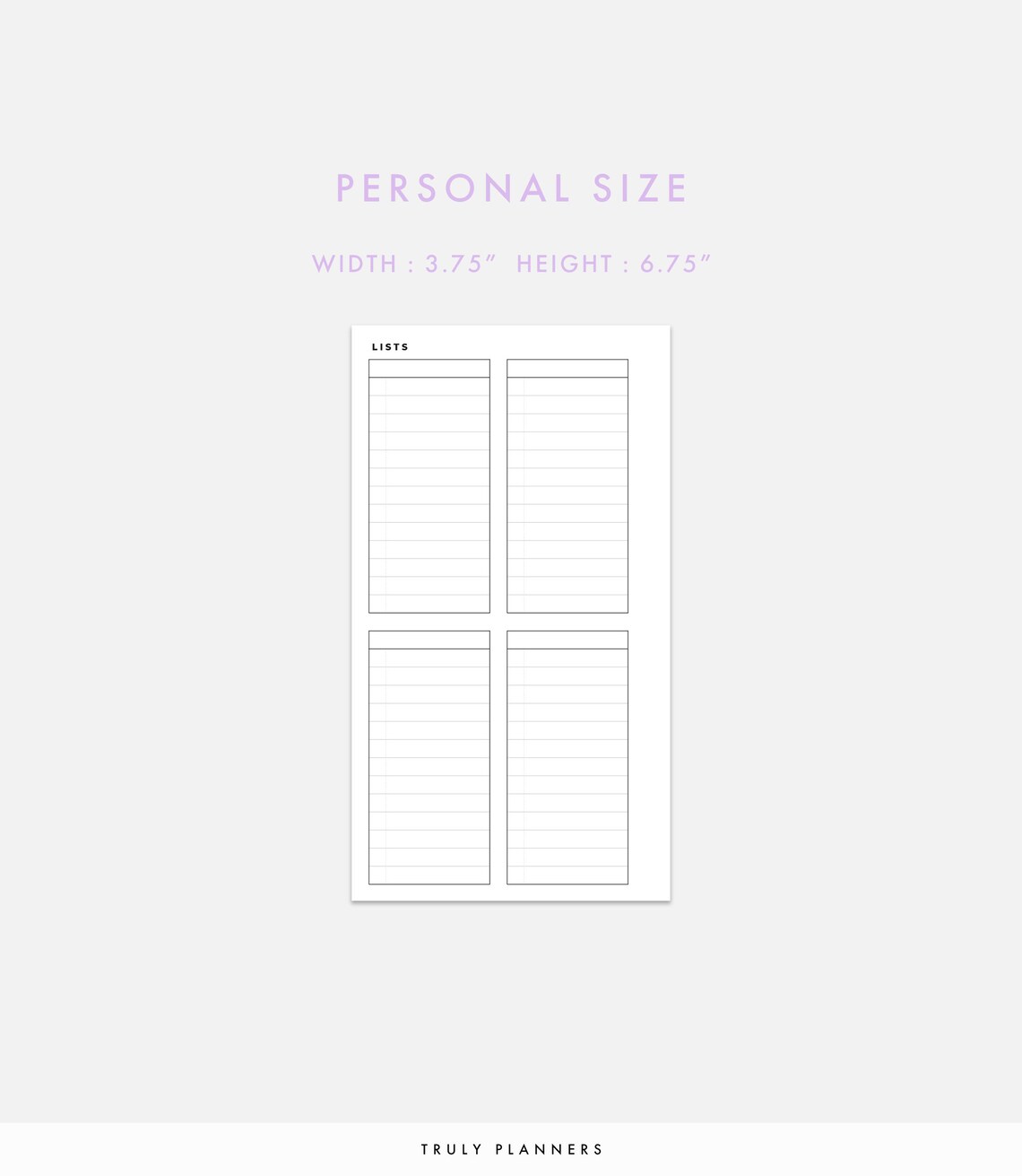 Lists Printable Personal Size To Do List Inserts Wish List Etsy