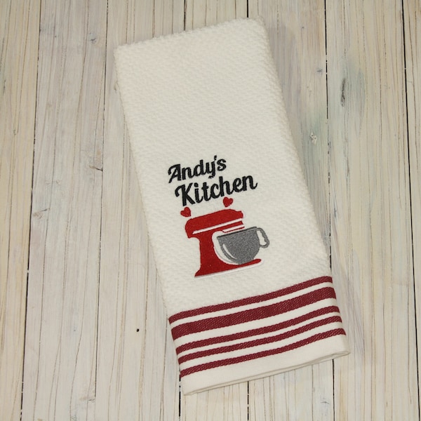 Embroidered Kitchen Towel Set - Etsy