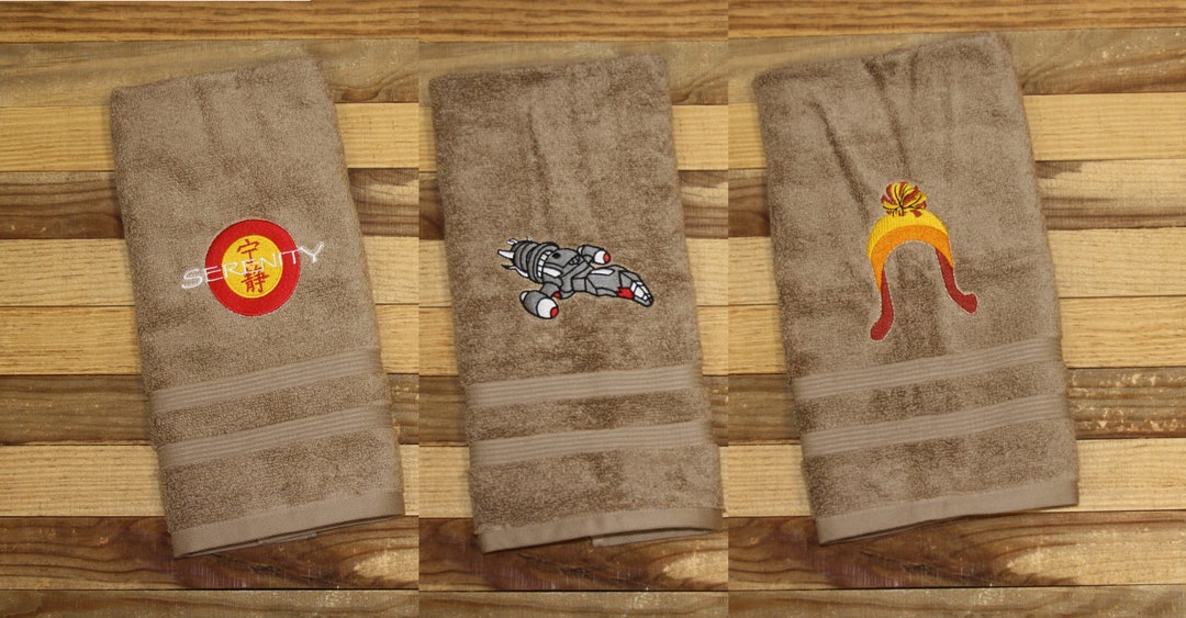 Serenity Firefly Hand Towel, Firefly Serenity Custom Embroidered Towel ...