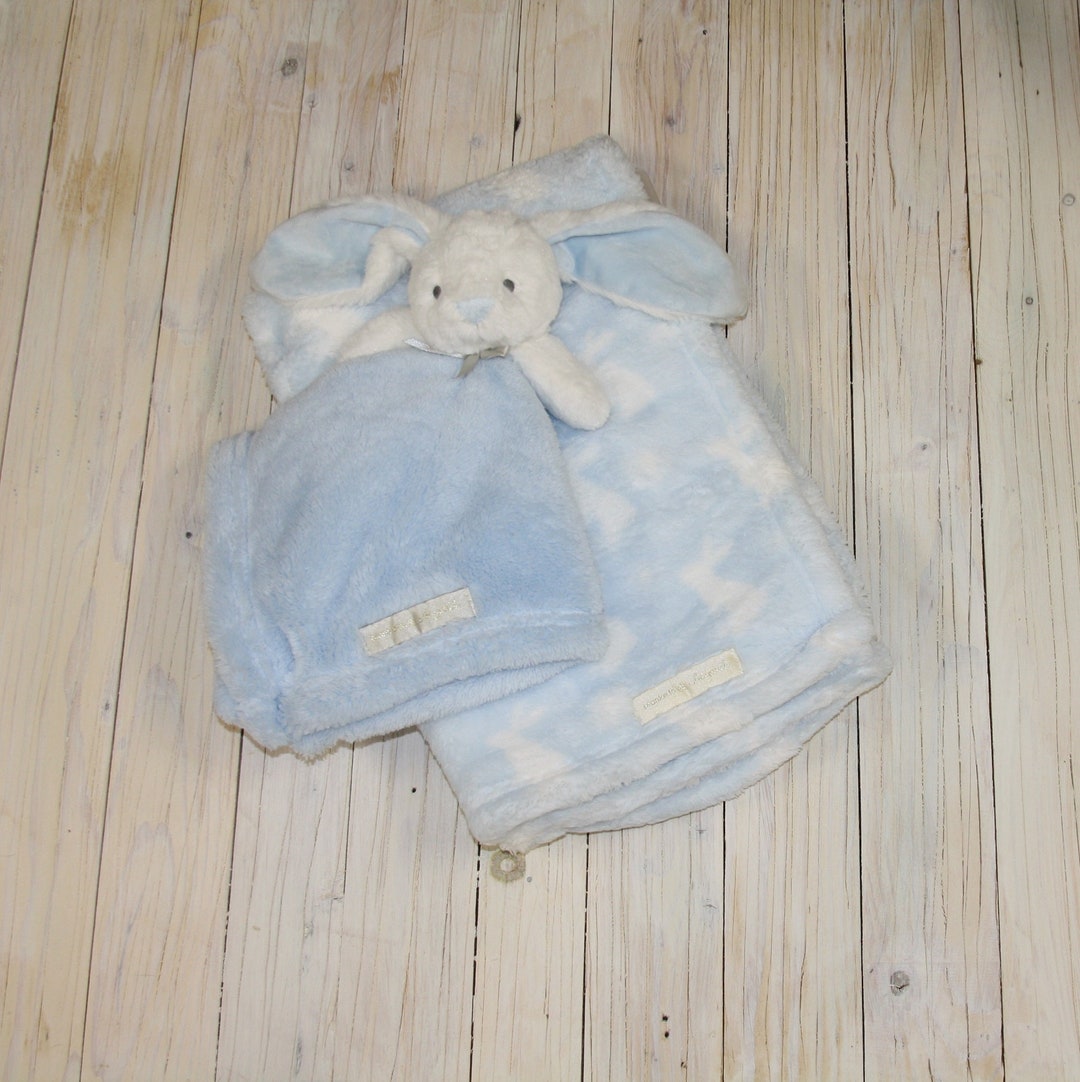 Bunny Binkie and Blanket Lovey Set Minky Baby Blanket Baby Shower Gift ...