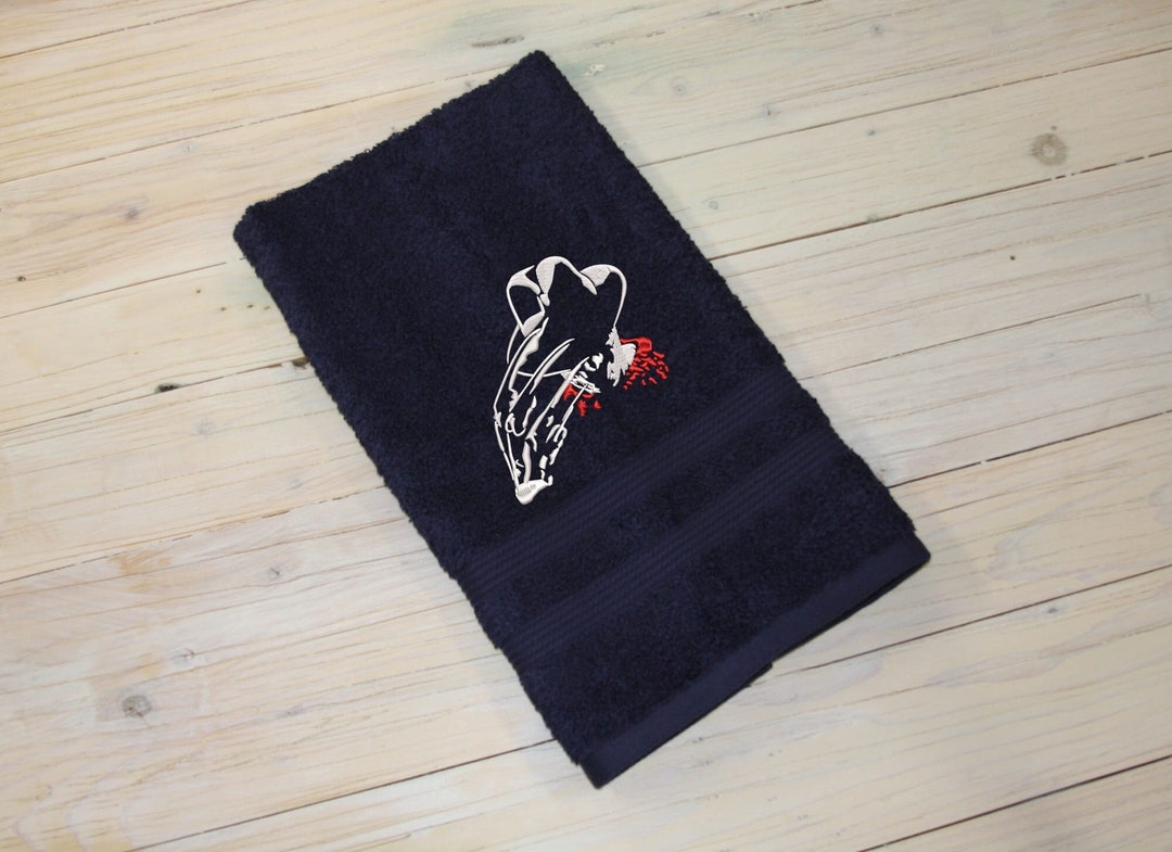 Horror Embroidered Hand Towels for Bathroom, Freddy Kruger, Nightmare ...
