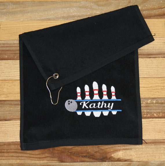 Bowling Towel Custom Monogrammed Hand Towel Personalized | Etsy