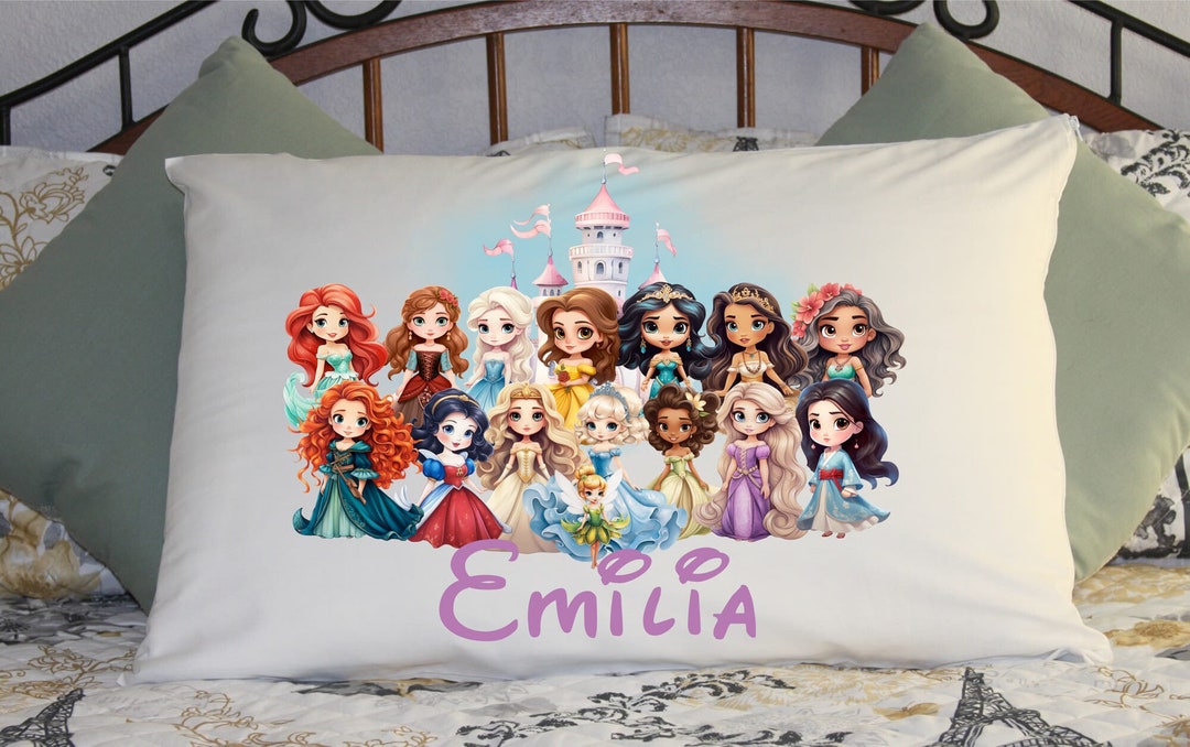 Girl's Princess Pillowcase #7, Custom Personalized Pillow Case , Custom ...