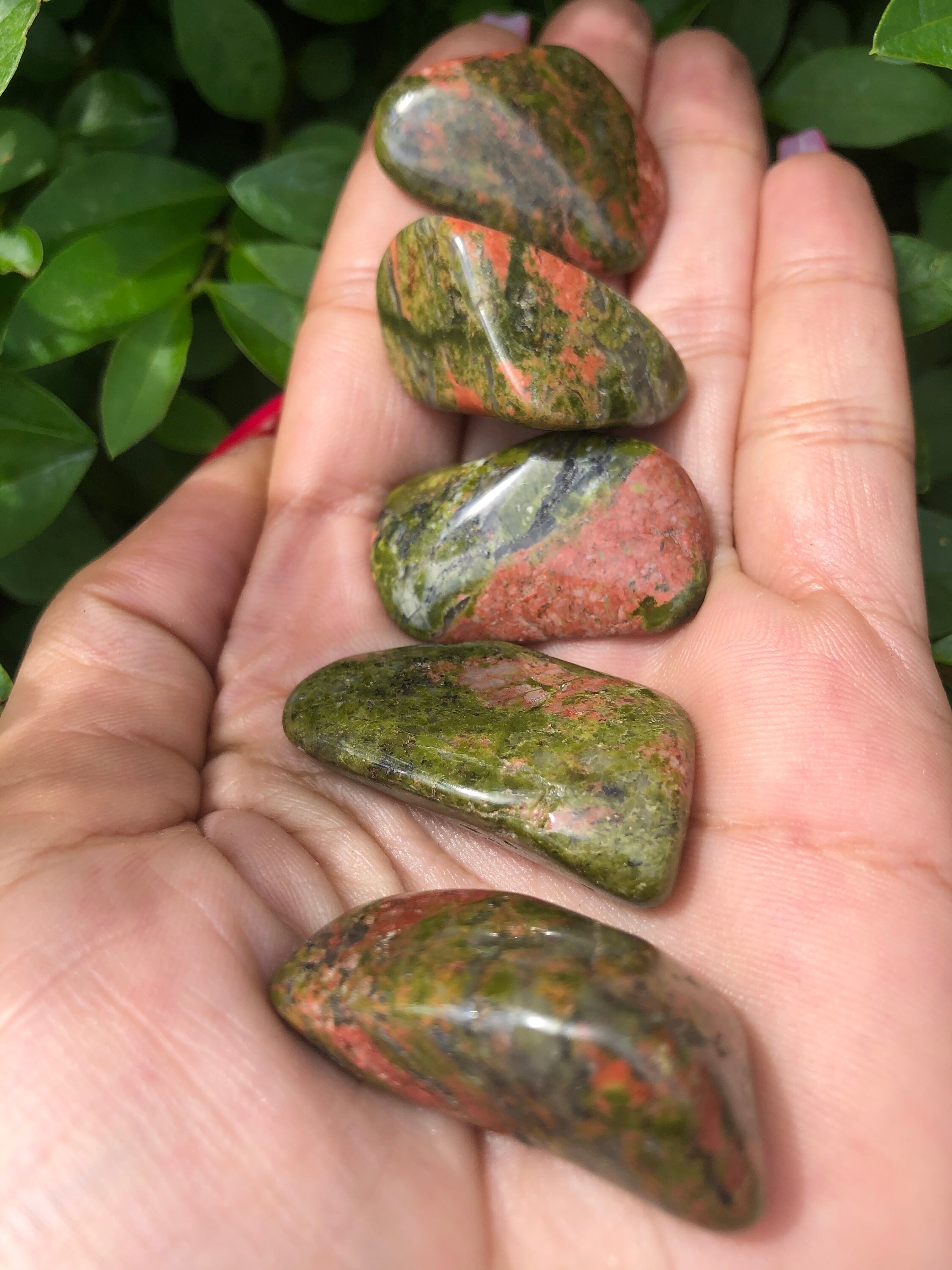 Unakite Tumblestone Unakite Polished Tumble Stone Reiki - Etsy UK