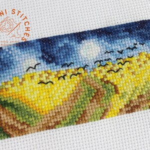 Wheatfield With Crows Cross Stitch Pattern - PDF Download - Vincent Van ...