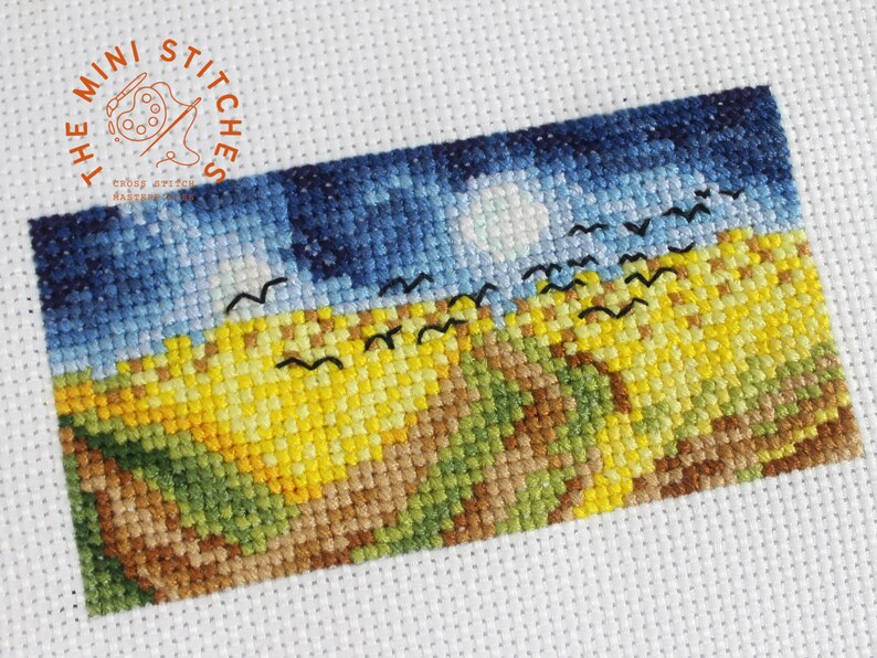 Wheatfield with Crows cross stitch pattern PDF Download | Etsy